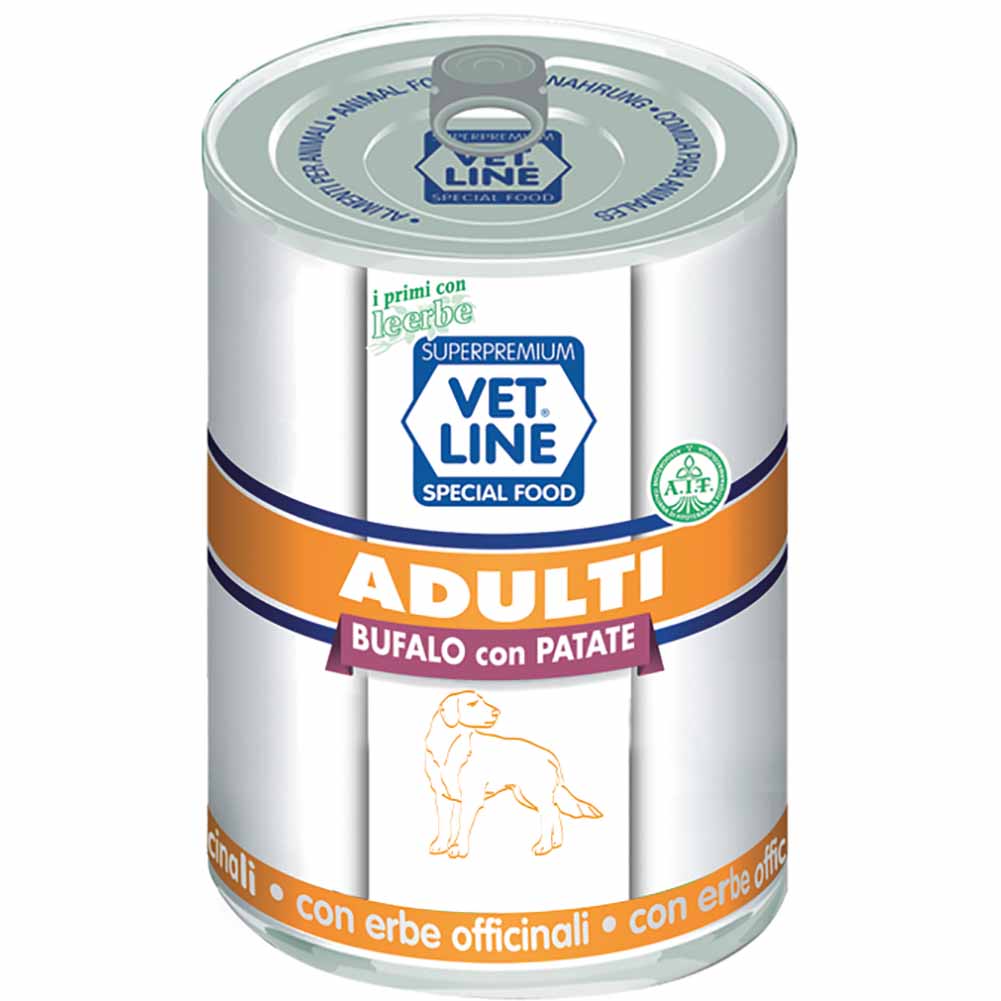 Alimento umido cane adulto bufalo con patate Vet Line - Agri Brianza