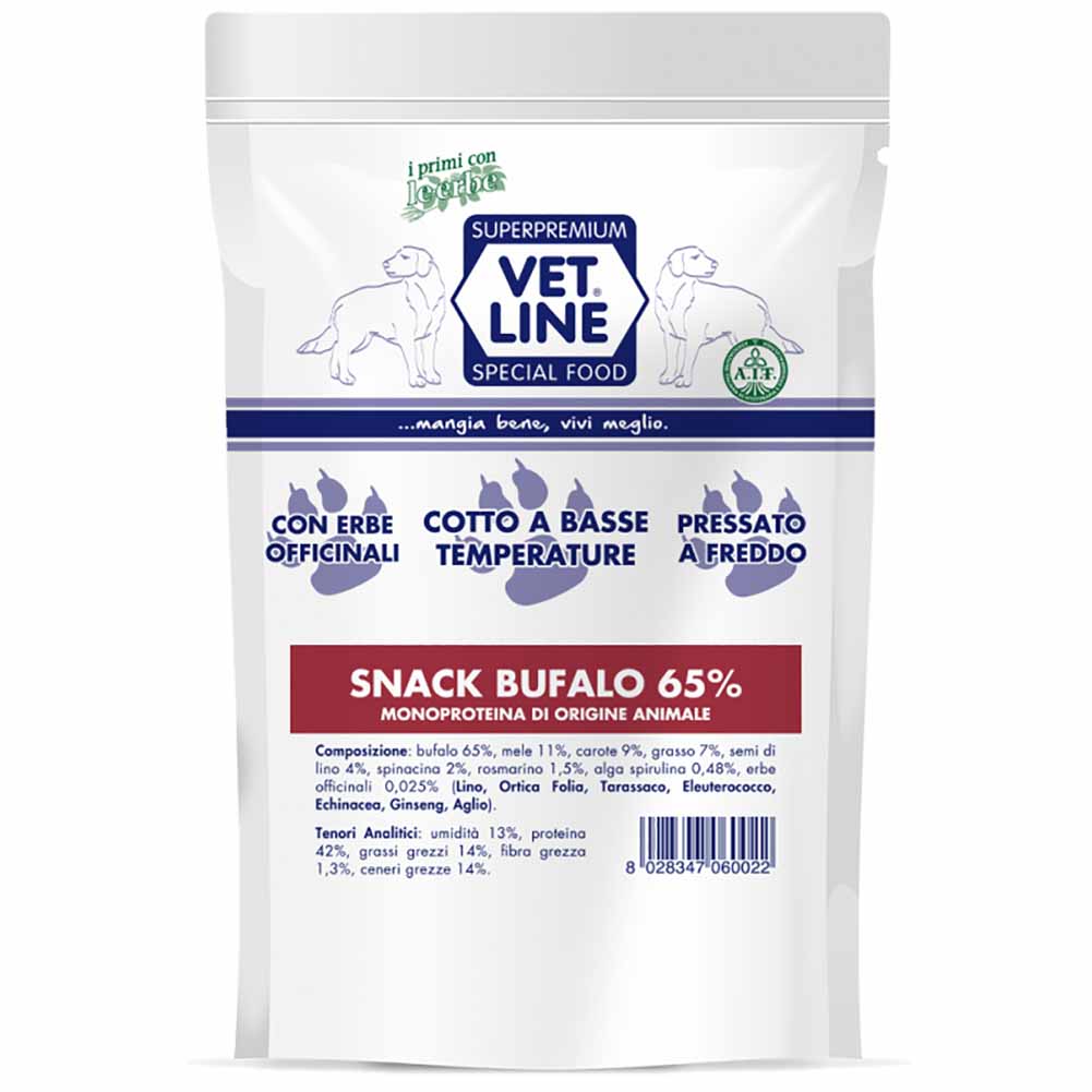 Alimento snack cane bufalo 80g Vet Line - Agri Brianza